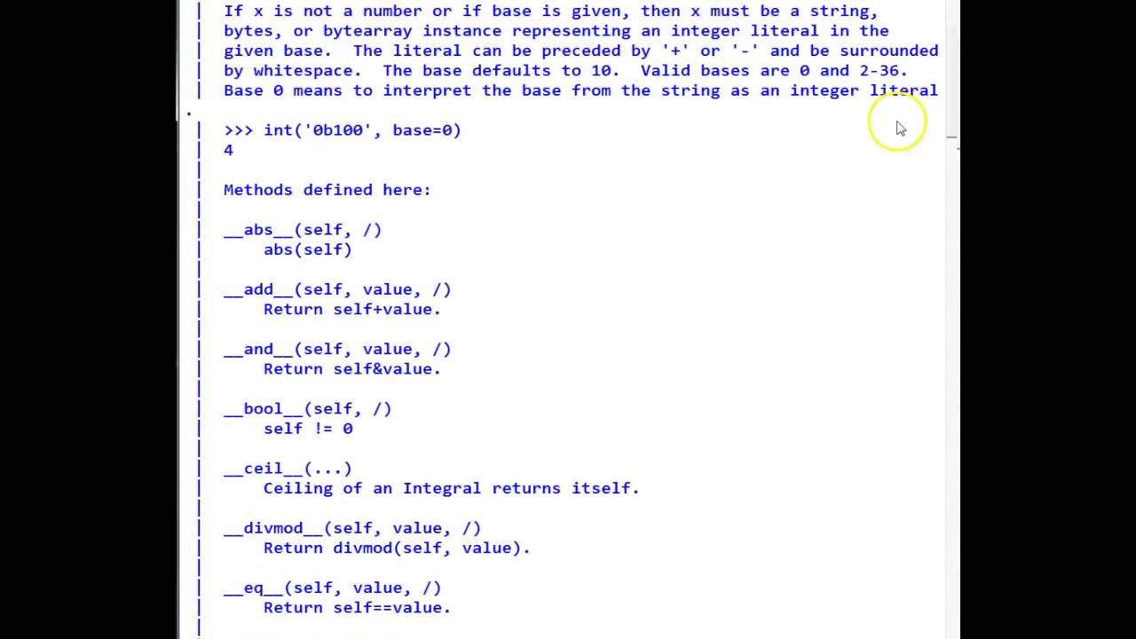 Python Help Function Youtube