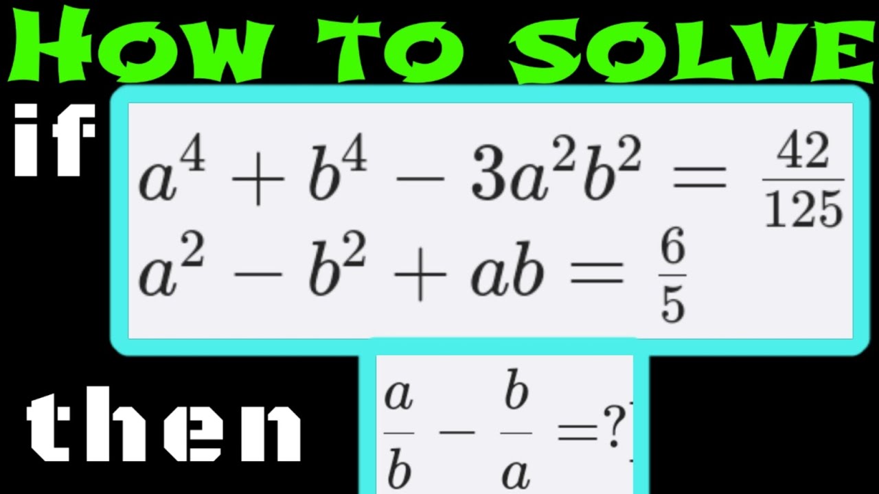 Math Olympiad A Nice Algebra Olympiad Problem Ayaansmath Youtube