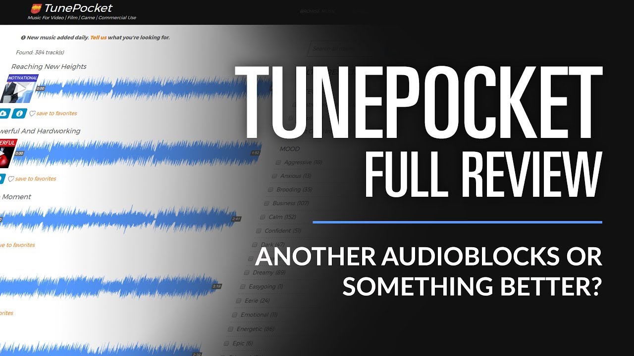 Tunepocket Full Review Music For Film Video Youtube