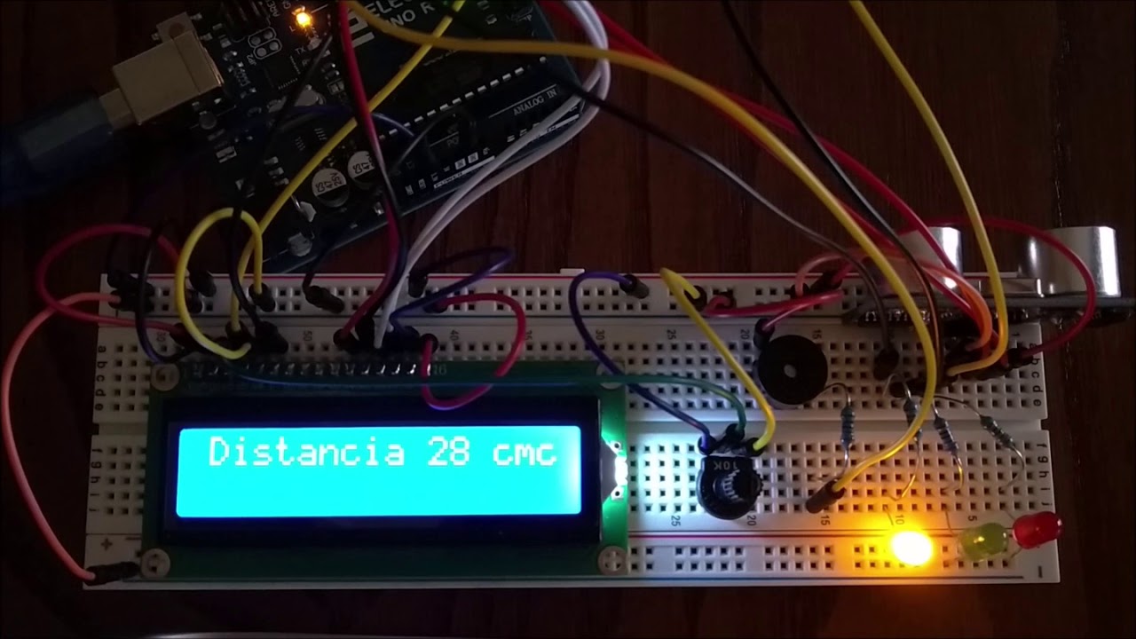 Sensor Proximidad Con Leds Y Buzzer Que Reproduce La Distancia En