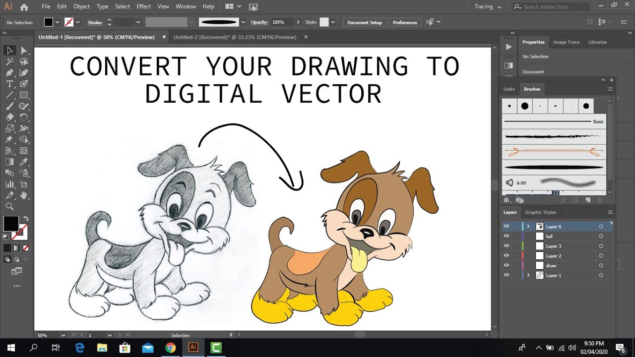 Tutorial Convert Your Drawing Pencil Art To Digital Vector Cartoons