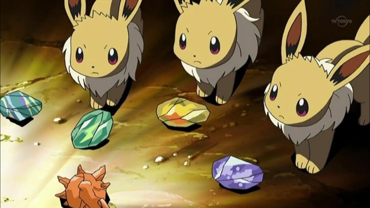 3 Eevee Evolve At The Same Time Rare Occurrence Anime Duckize