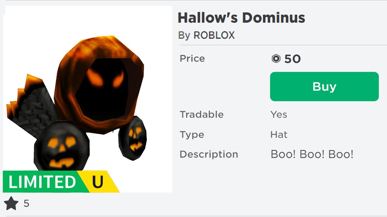New Dominus On Roblox For 50 Robux Youtube