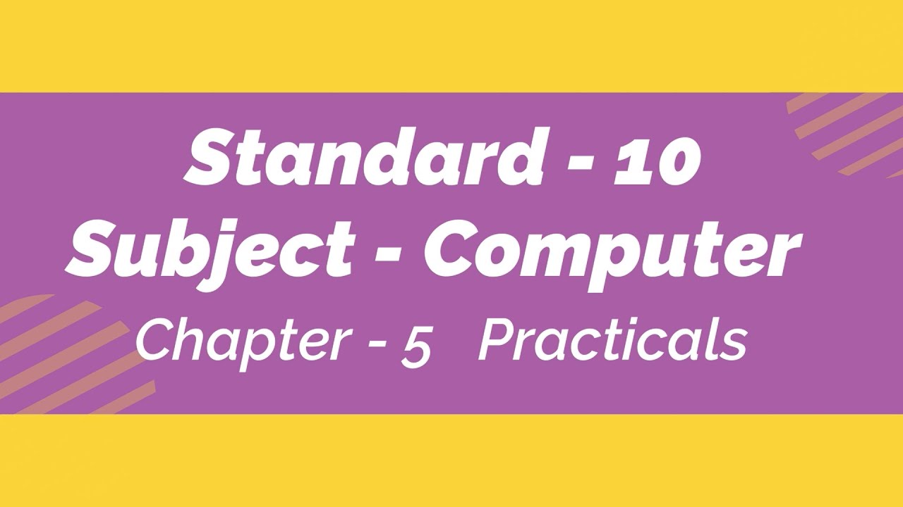 Std 10 Computer Ch 5 Practicals Calc Window Youtube