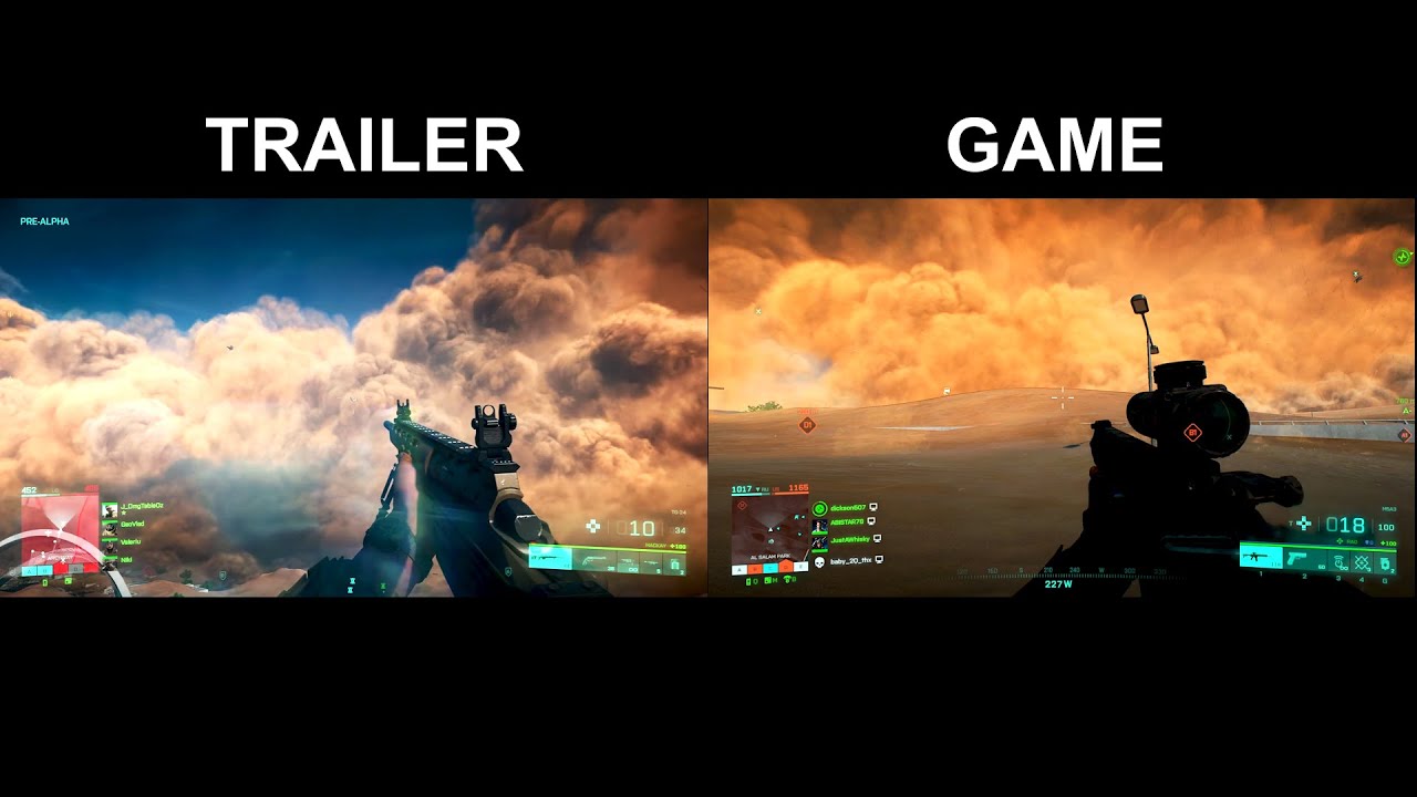 Battlefield 2042 Trailer Vs Gameplay Comparison Youtube