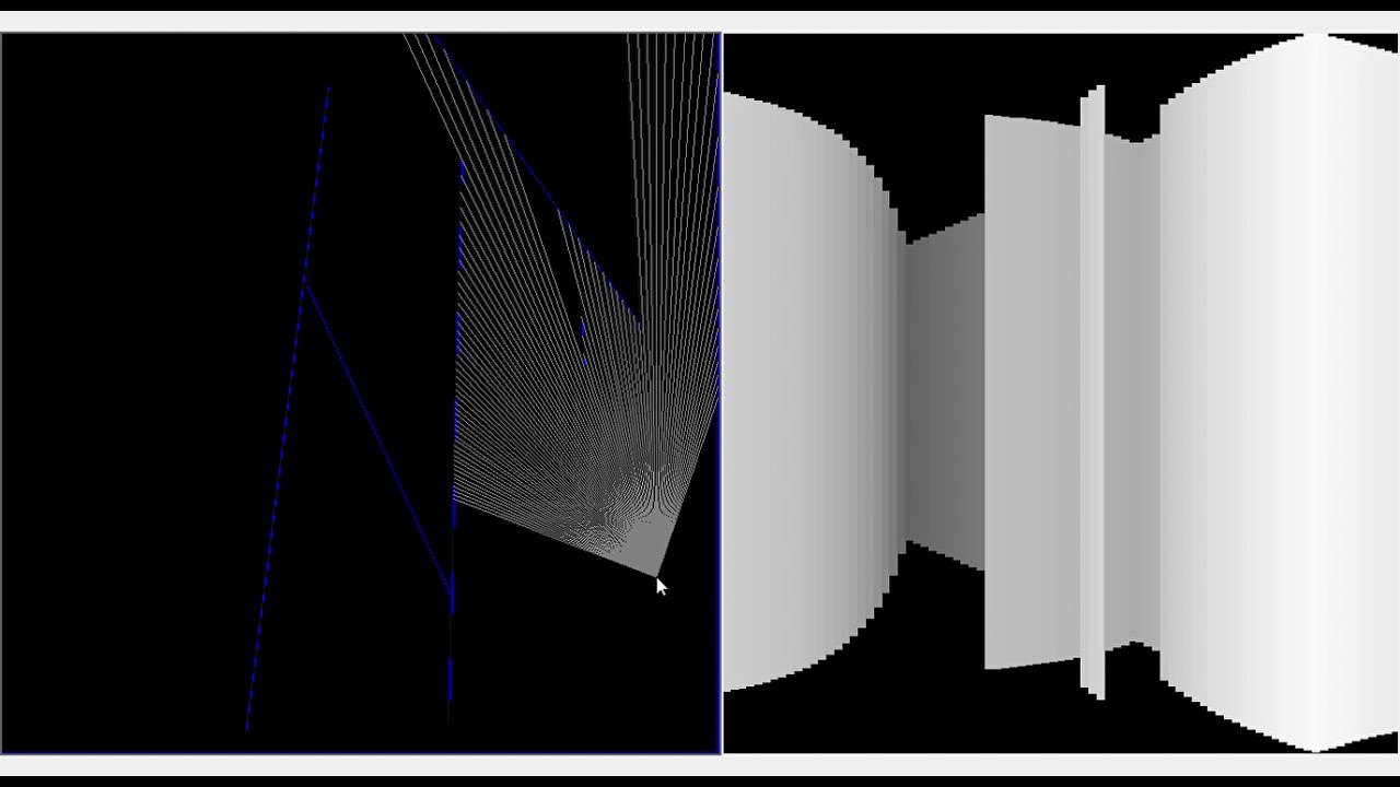 2d Ray Rendering Casting With Python Tkinter Youtube