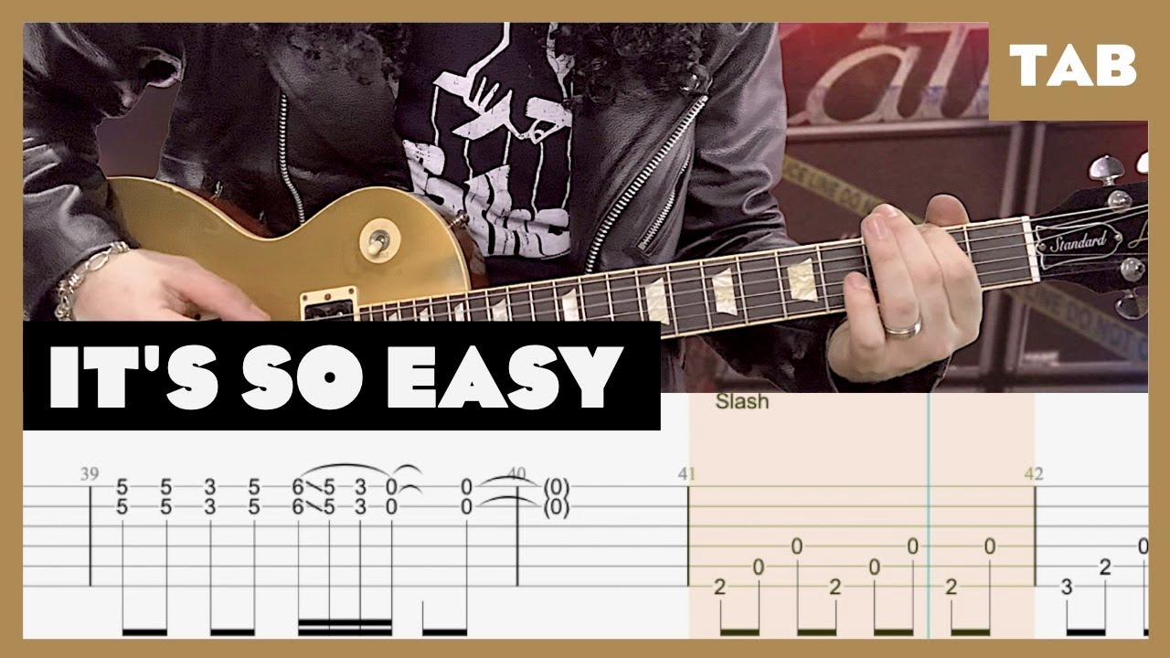 Guns N Roses It S So Easy Guitar Tab Lesson Cover Tutorial