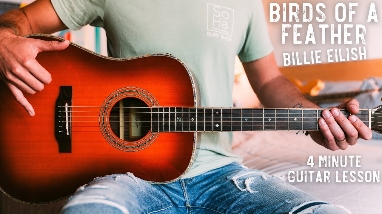Birds Of A Feather Billie Eilish Guitar Tutorial Birds Of A Feather