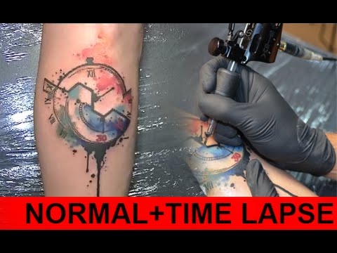 In Time Of Color Tattoo Time Lapse And Normal Speed Youtube