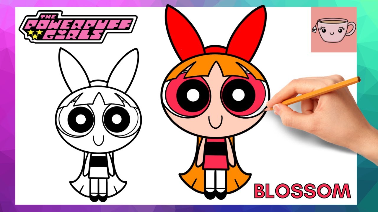 How To Draw Blisstina Utonium From Powerpuff Girls Cute Easy Drawing ...