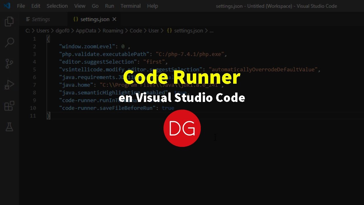 Code Runner Extensión Visual Studio Code Dg Youtube