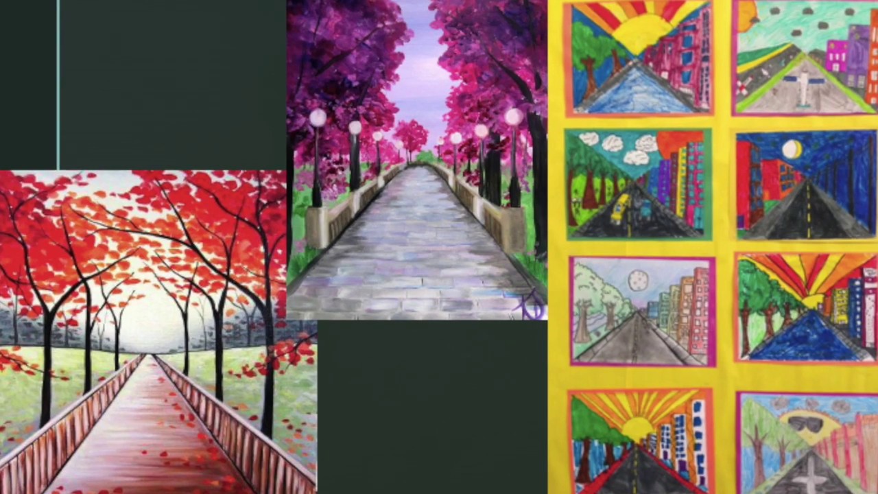 4th 5th Grade One Point Perspective Youtube