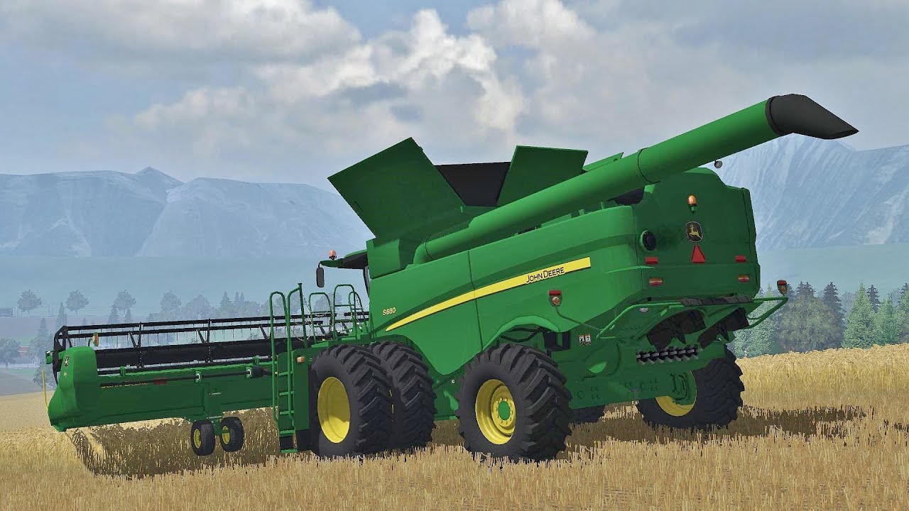 Farming Simulator 2013 Harvest With John Deere S680 Youtube