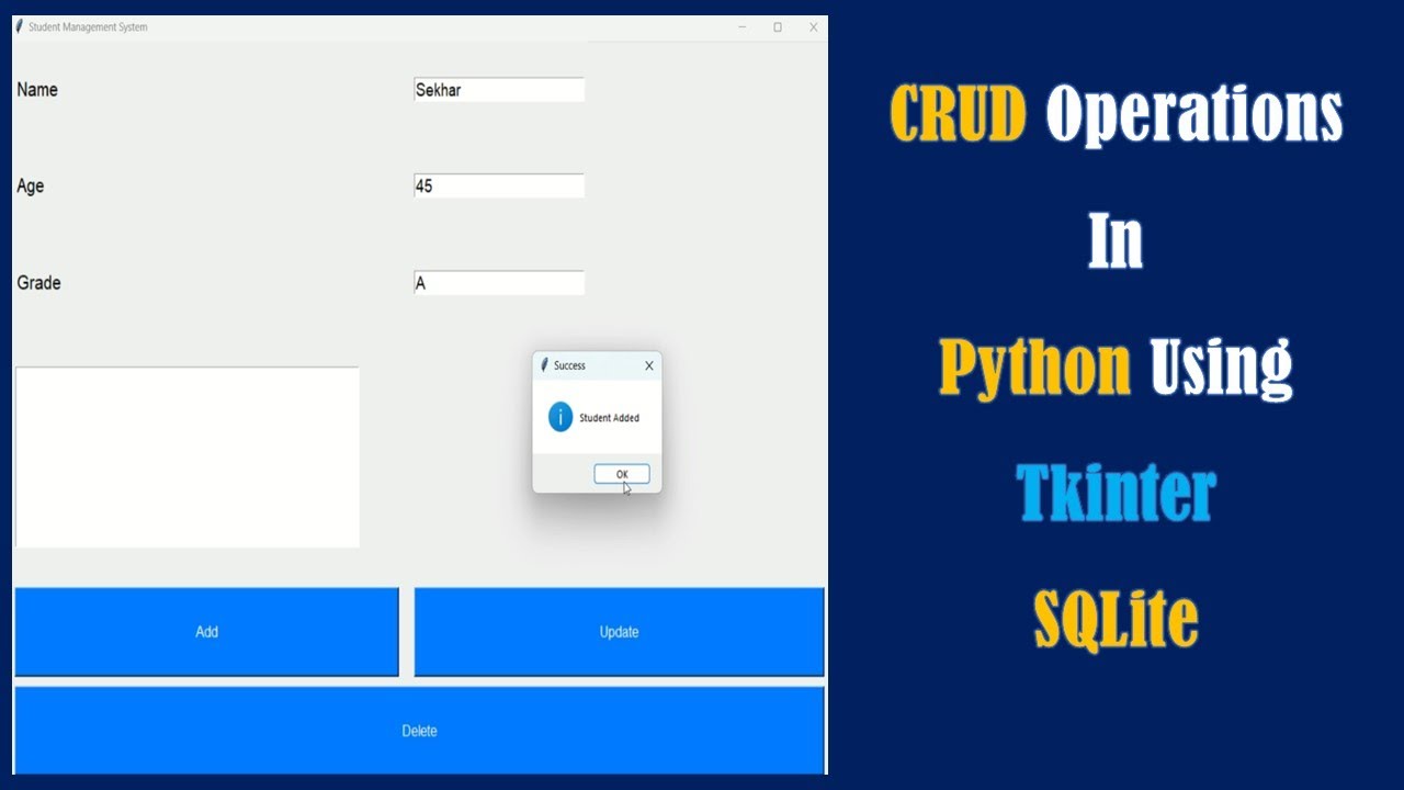 Crud In Python Tkinter Crud Operations In Python Using Tkinter