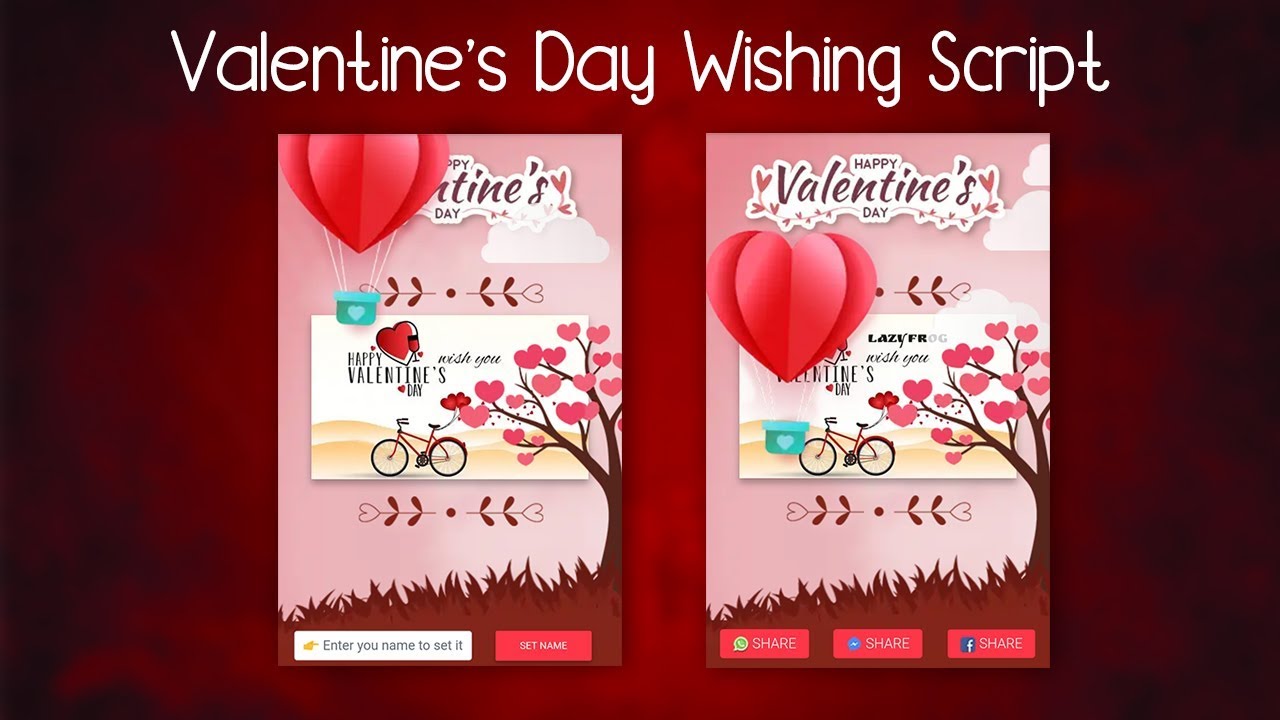 Valentine S Day Premium Php And Blogger Wishing Script Youtube