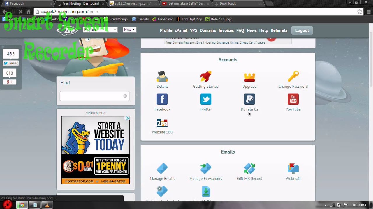 Free Hosting Tutorial Youtube