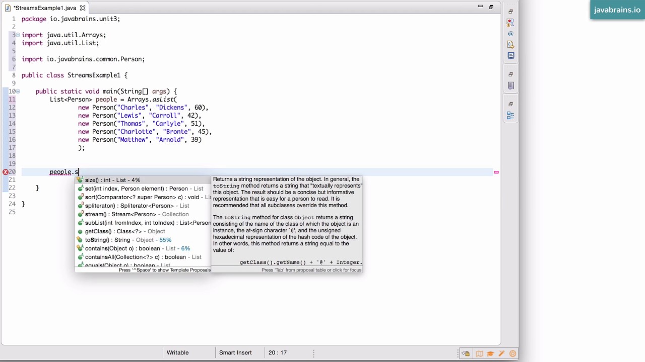Java 8 Lambda Basics 23 Introduction To Streams Youtube