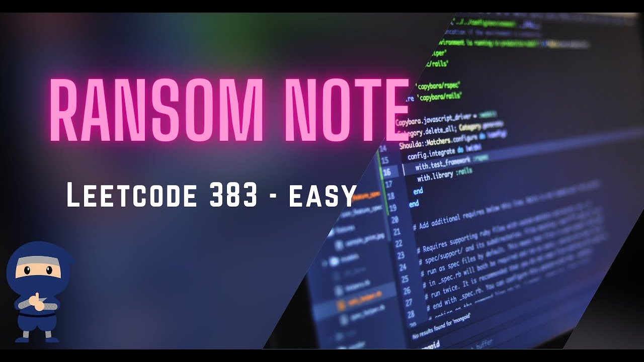 Ransom Note Leetcode 383 Python Javascript Java C Youtube