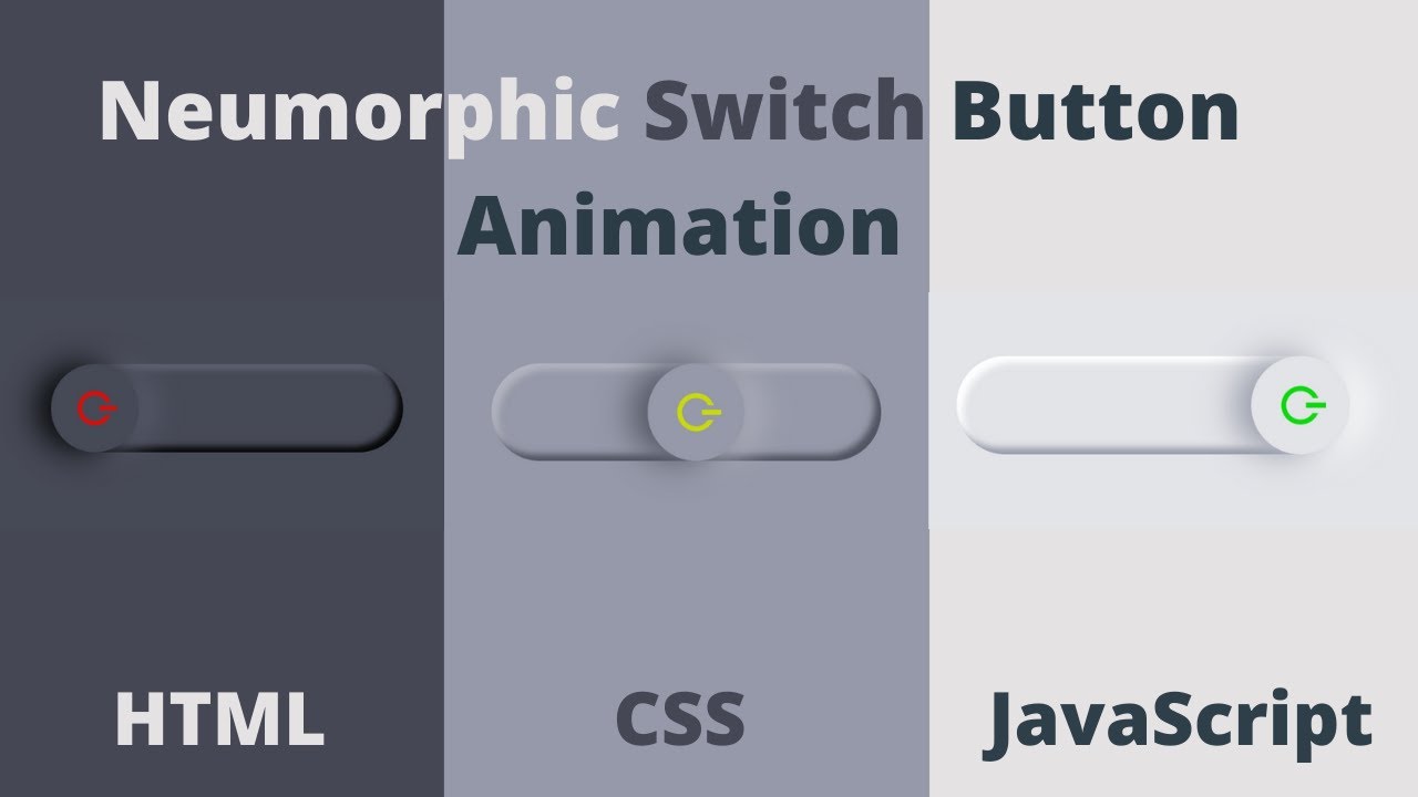 Neumorphic Switch Button Css Range Slider Youtube