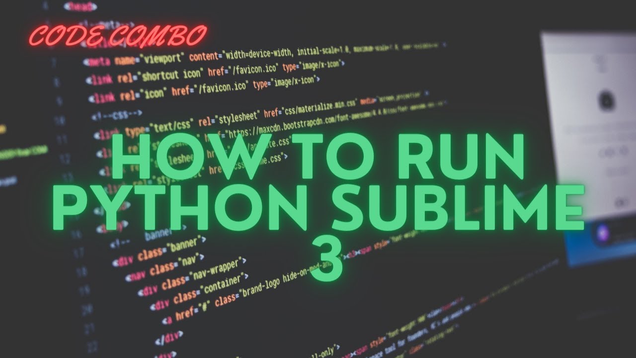 How To Run Python In Sublime Text 3 Sublime Text 3 Code Running