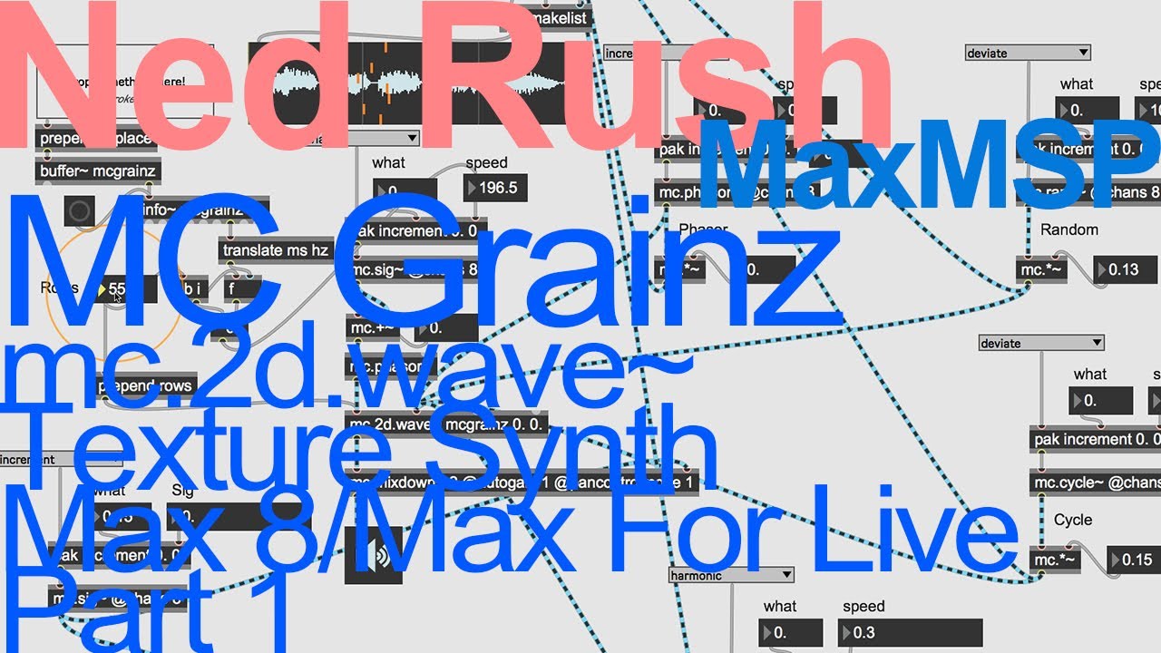 Max Tutorial Mc Grainz Part 1 Texture Synth In Max 8 Ned Rush Youtube
