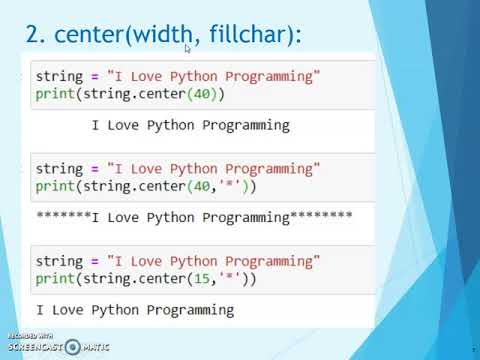String Methods Session 1 Youtube
