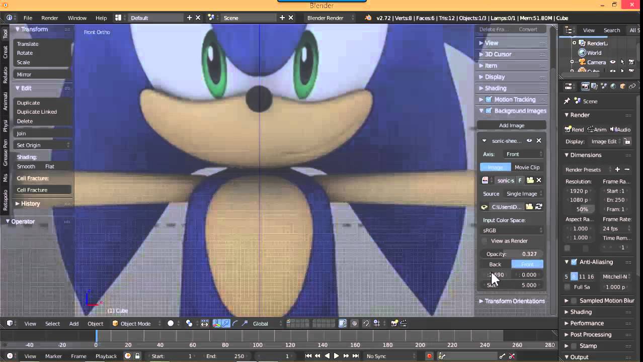 Beginners Tutorial Modeling Sonic The Hedgehog Part 1 Youtube