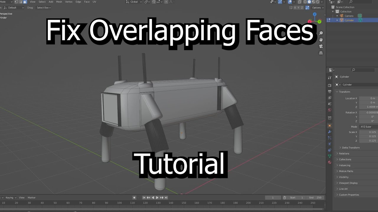 Fix Overlapping Faces Blender Tutorial Youtube