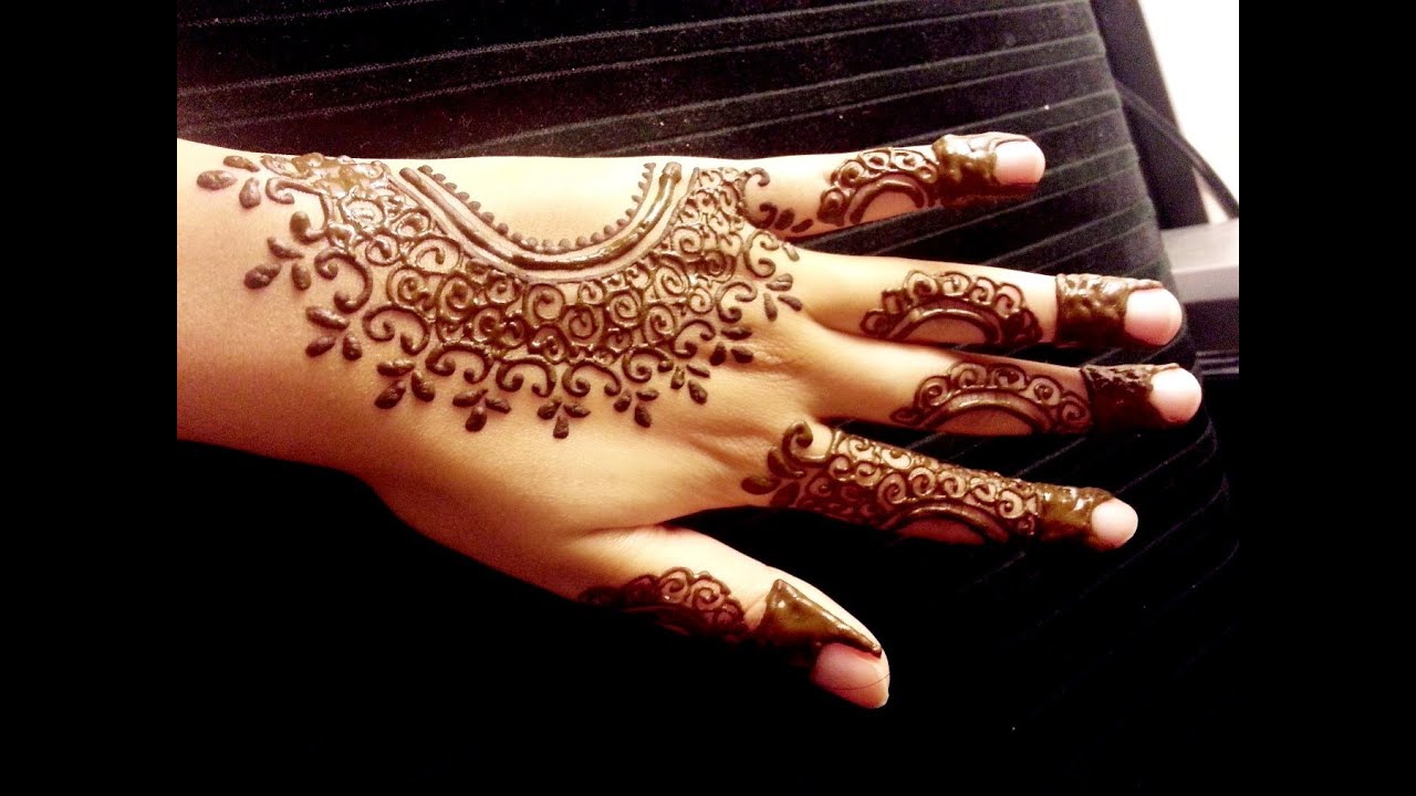 Arabic Henna Design Simple Easy Mehendi Tutorial Youtube