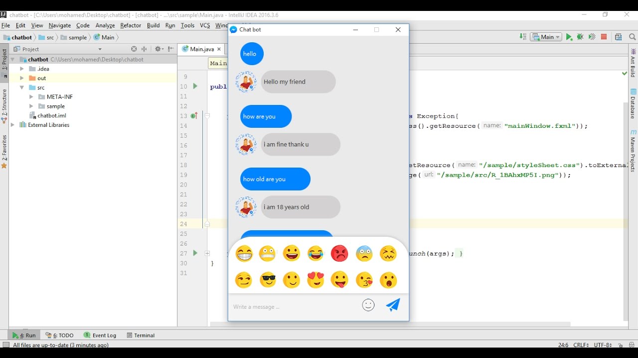 Chatbot Artificial Intelligence Project By Javafx Youtube