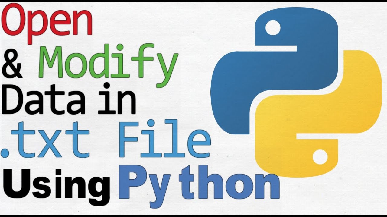 Scripting With Python Modify A Txt File Youtube