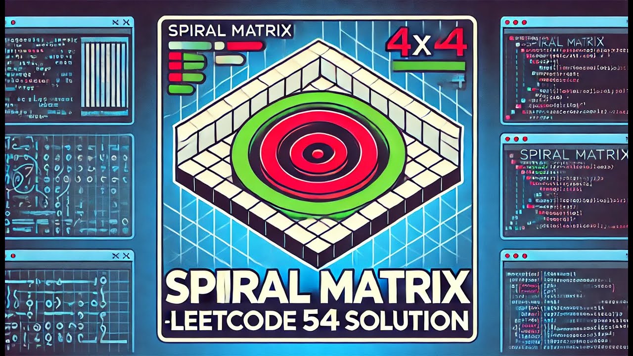 Spiral Matrix Leetcode 54 Solution Youtube