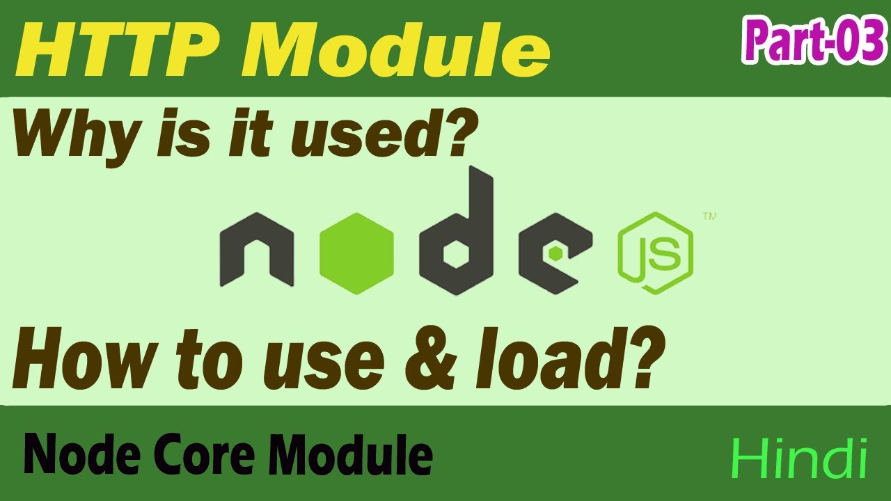 Node Js Core Http Module Part 03 What Is Http Module How To Load