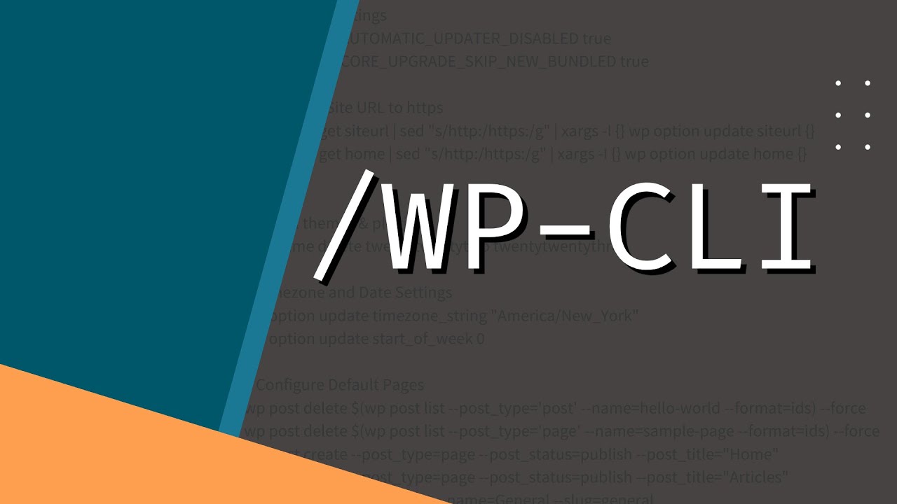 Configuring Wordpress With Wp Cli Youtube