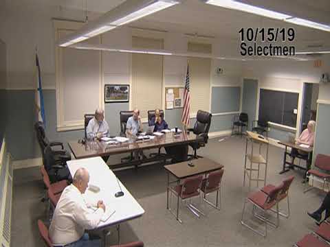 West Newbury Selectmen 10 15 19 Youtube