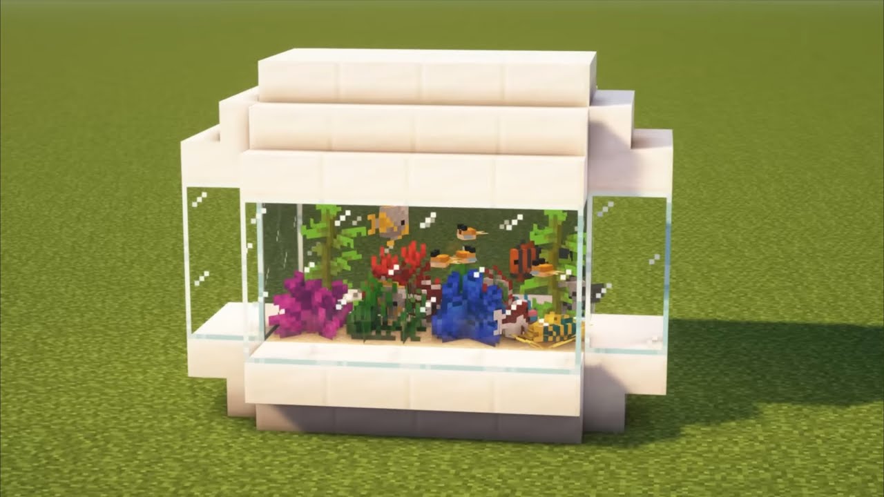How To Build A Modern Aquarium In Minecraft Youtube