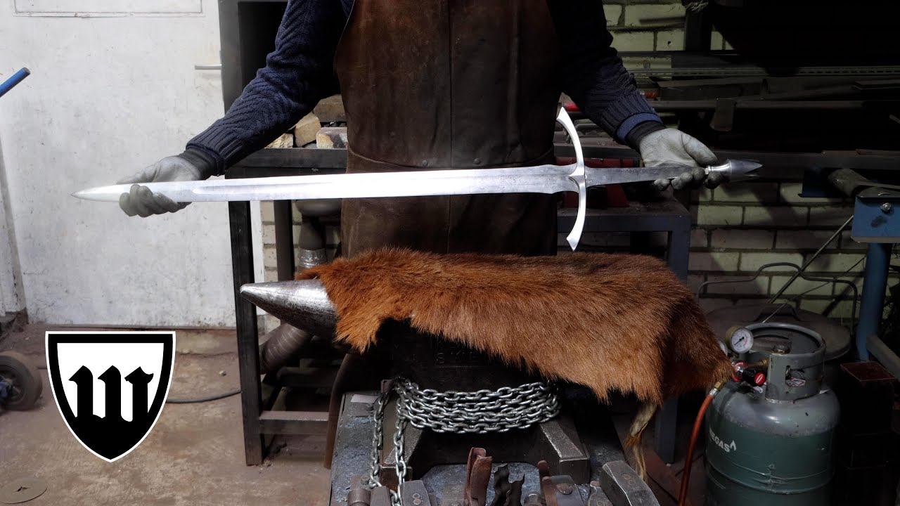 Forging A Pattern Welded Longsword Part 4 Making The Pommel Youtube