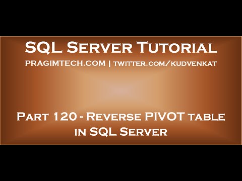 Reverse Pivot Table In Sql Server Empower Youth