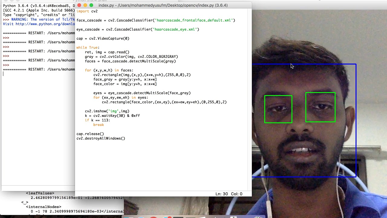 Face And Eye Recognition Using Python Cv2 Tamil Pwy Youtube
