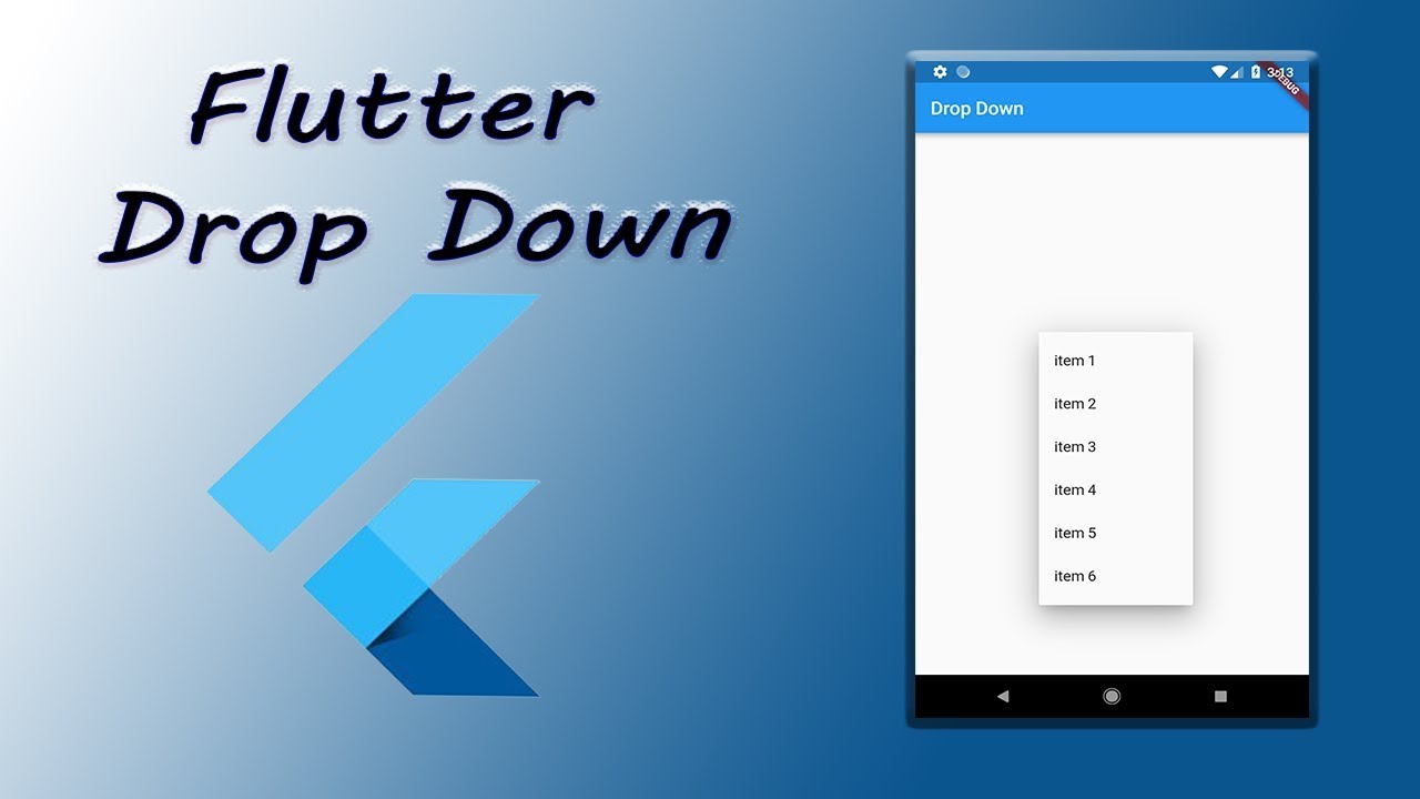 Flutter Drop Down 1 Flutter Tutorial Youtube