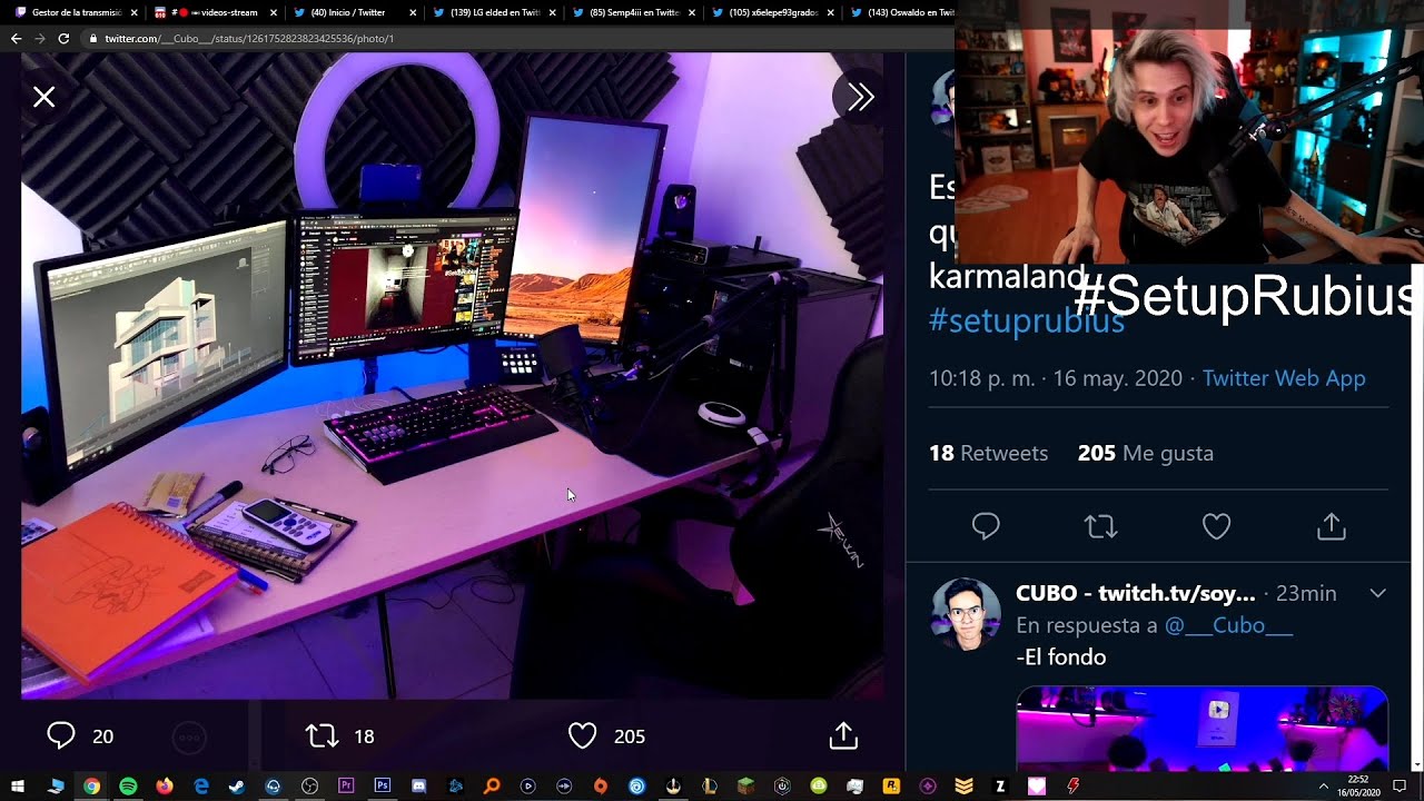 Asi Reacciono Rubius A Mi Setup Cubo Youtube
