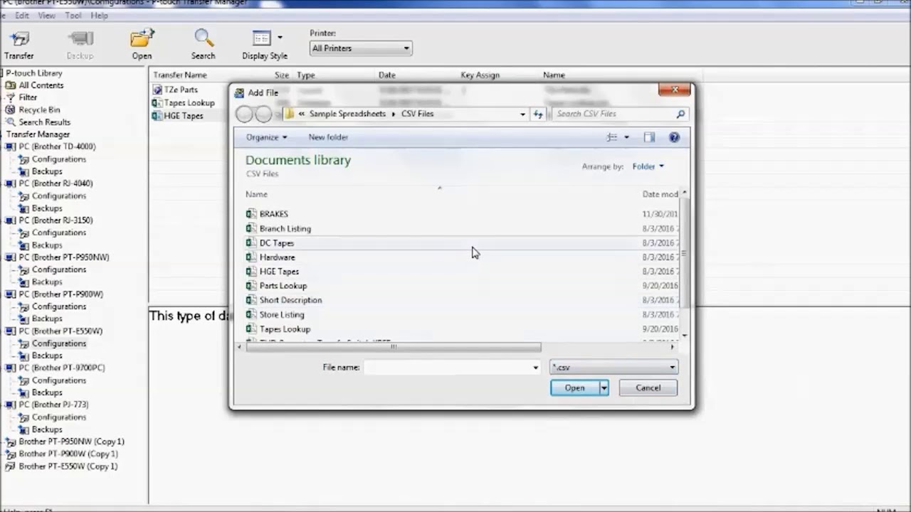 Creating The Blf File For Database Using P Touch Editor Youtube