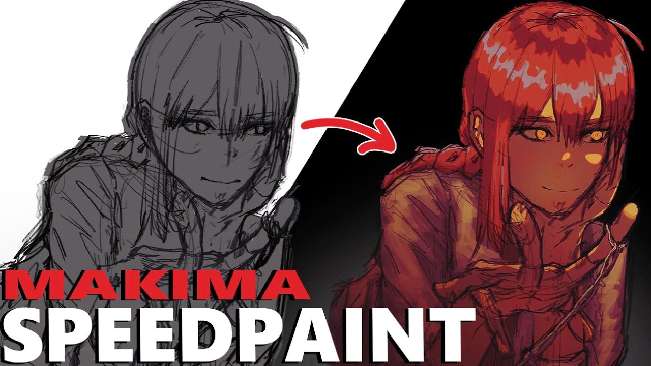 гђђspeedpaintгђ Makima How I Draw This рџ пёџ Full Process Youtube