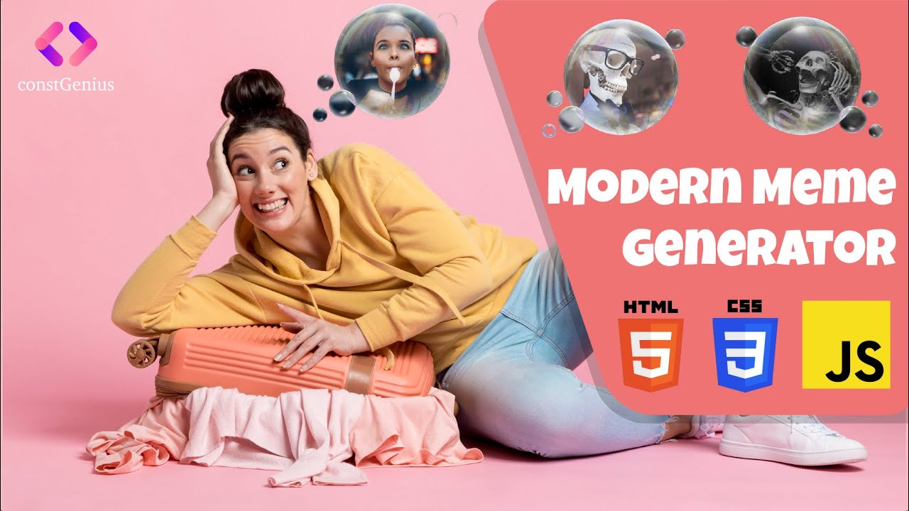 Meme Generator With Html Css Javascript Javascript Project Youtube