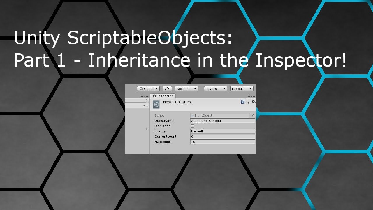 Unity Scriptableobjects Part 1 Scriptableobject Inheritance Youtube