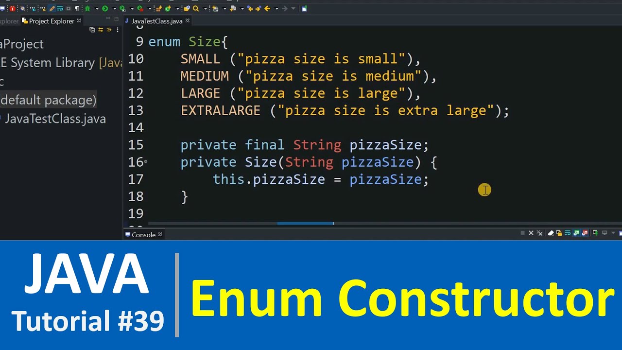 Java Tutorial 39 Enum Constructor In Java Programming Examples