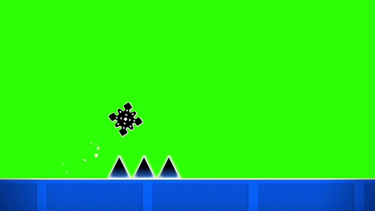 Geometry Dash Triple Spike Green Screen Free To Use Youtube