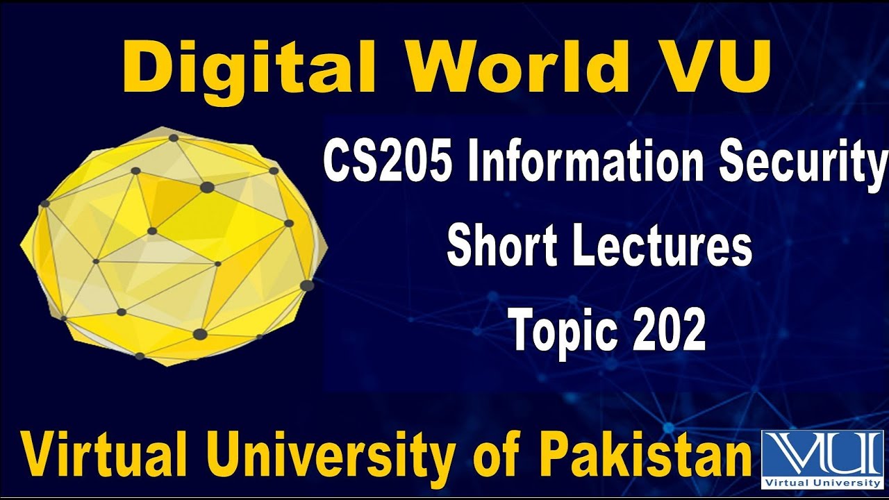 Cs205 Information Security Short Lectures Topic N0 202 Youtube