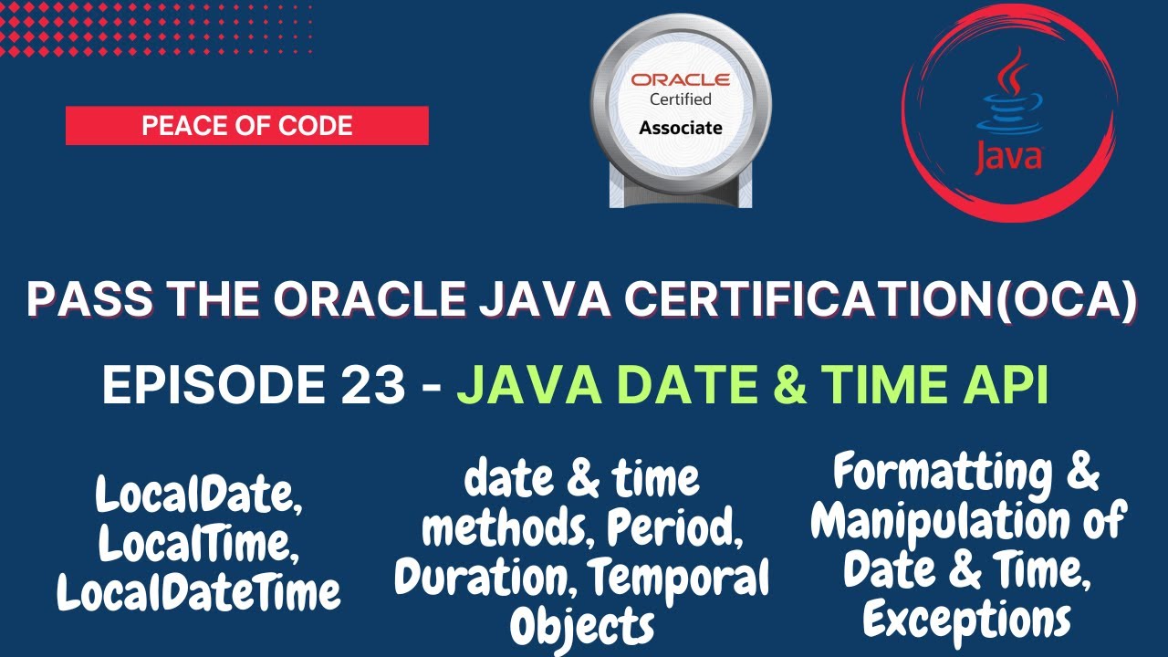 Java Certification Oca Java 8 Date Time Api All Concepts