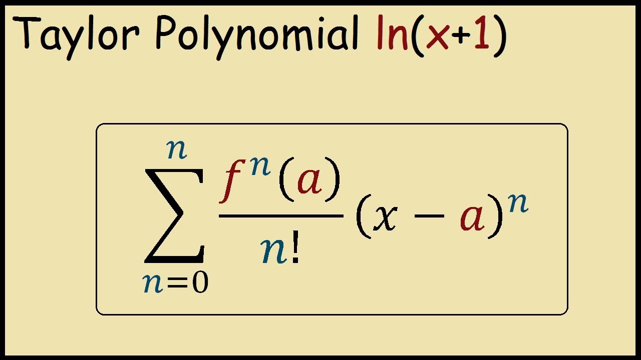 Taylor Polynomial Of Ln X 1 Of Order 2 At Point 0 Youtube